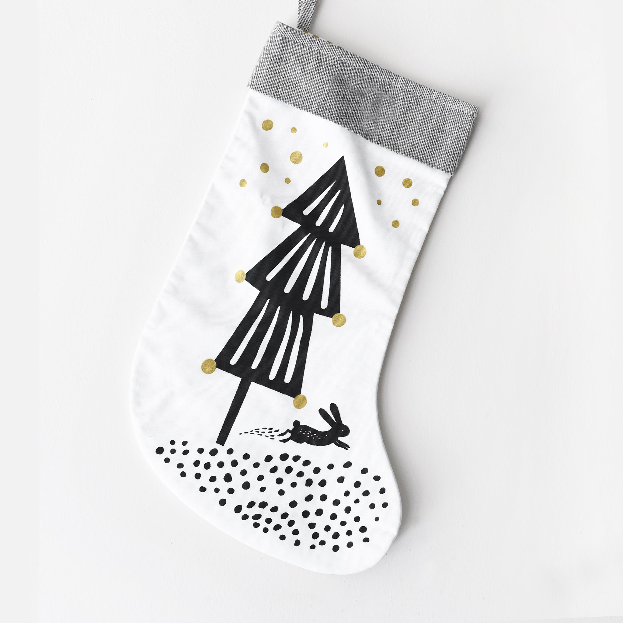 Wee Gallery Organic Cotton Eco-Friendly Christmas Stocking | Tree and ...