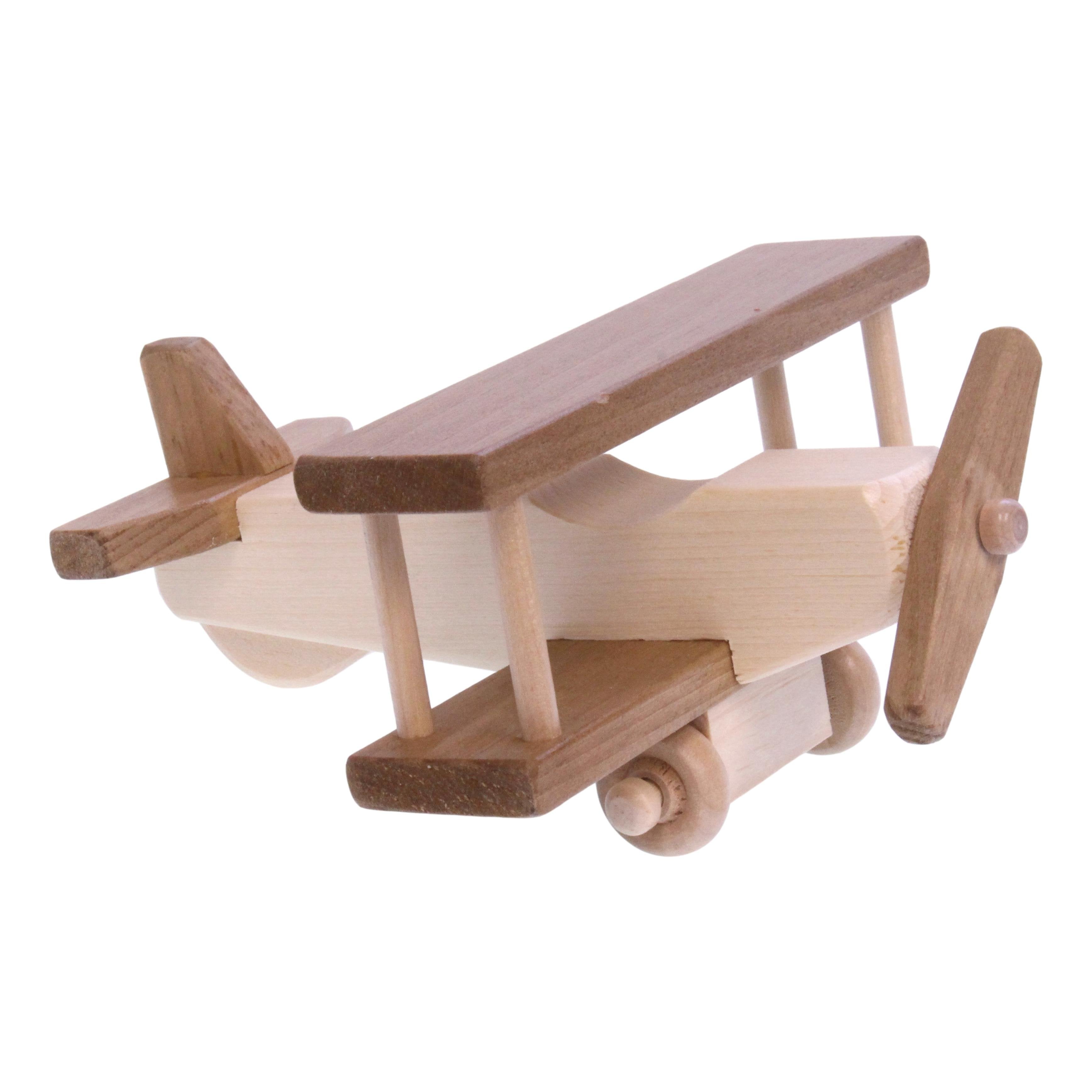Wooden Toy Airplane With Spinning Propellor, Kid-Safe Finish – Nature ...