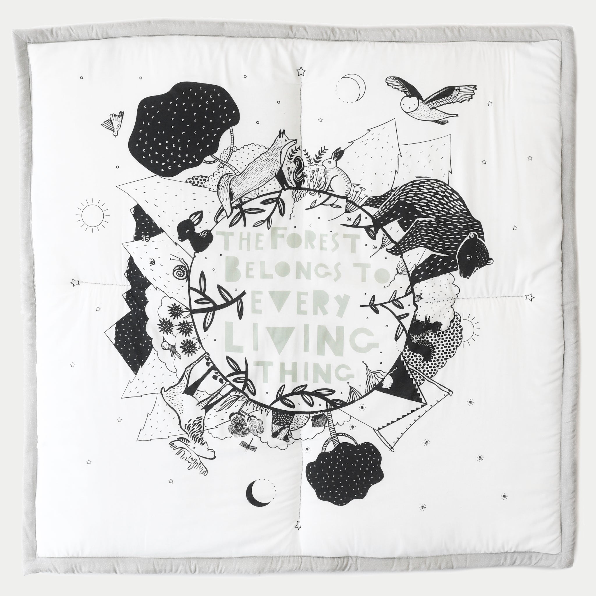 Wee Gallery Organic Cotton Reversible Playmat - Eco-Friendly Baby Play ...
